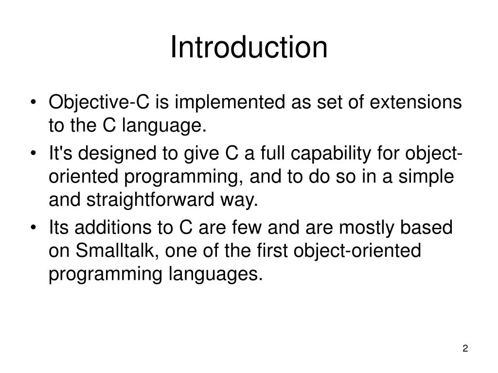 Ppt Introduction To Objective C Programming Level Beginner Lecture