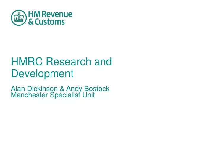 PPT - HMRC Research and Development PowerPoint Presentation, free ...