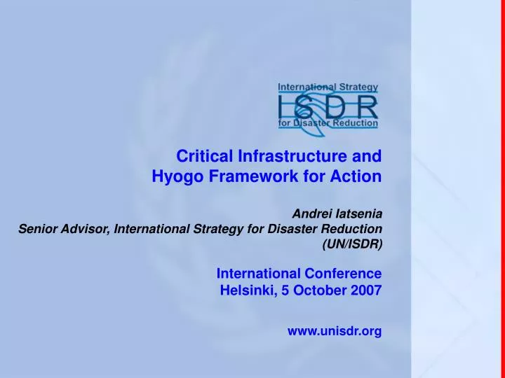 PPT - unisdr PowerPoint Presentation, free download - ID:2404120