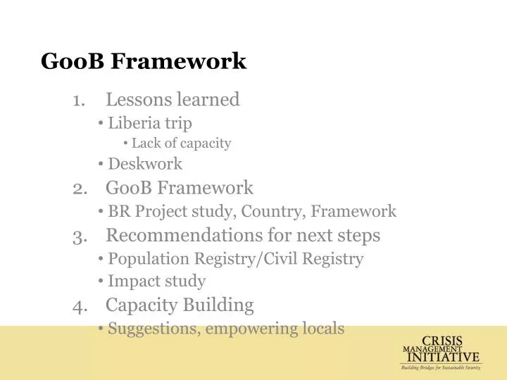 PPT - GooB Framework PowerPoint Presentation, free download - ID:2404196