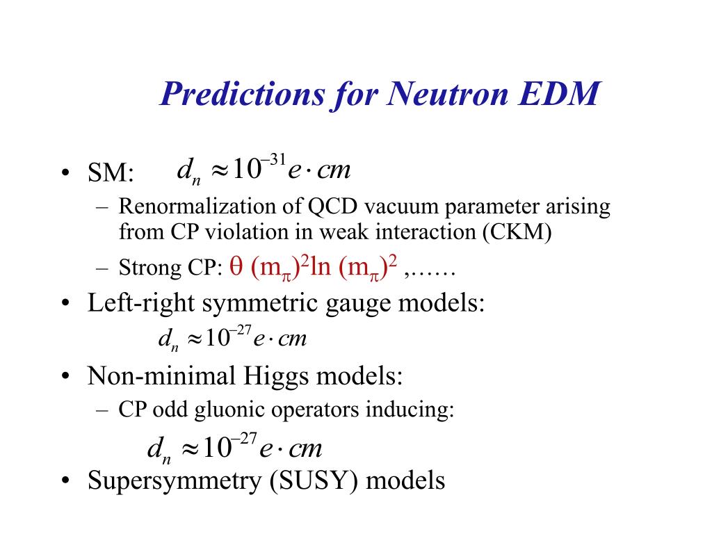 PPT - A New Search on the Neutron Electric Dipole Moment (nEDM ...