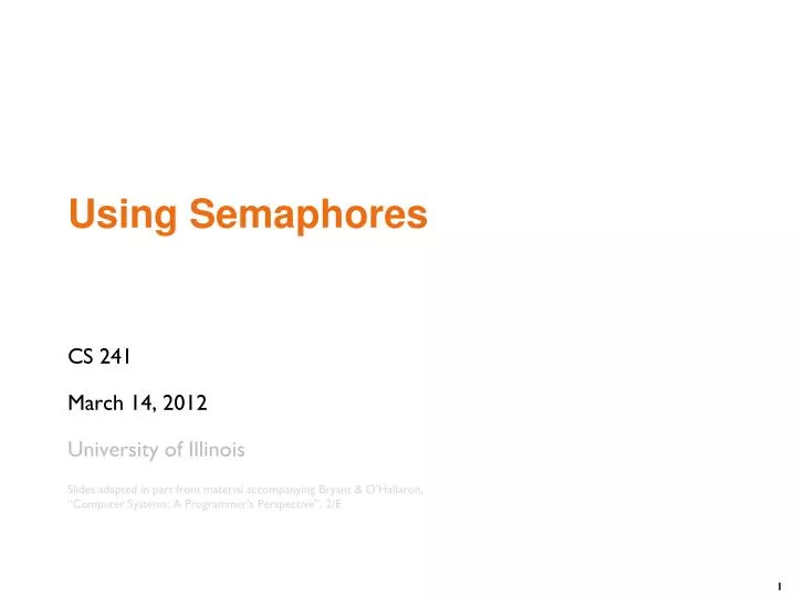 PPT - Using Semaphores PowerPoint Presentation, free download - ID:2404271