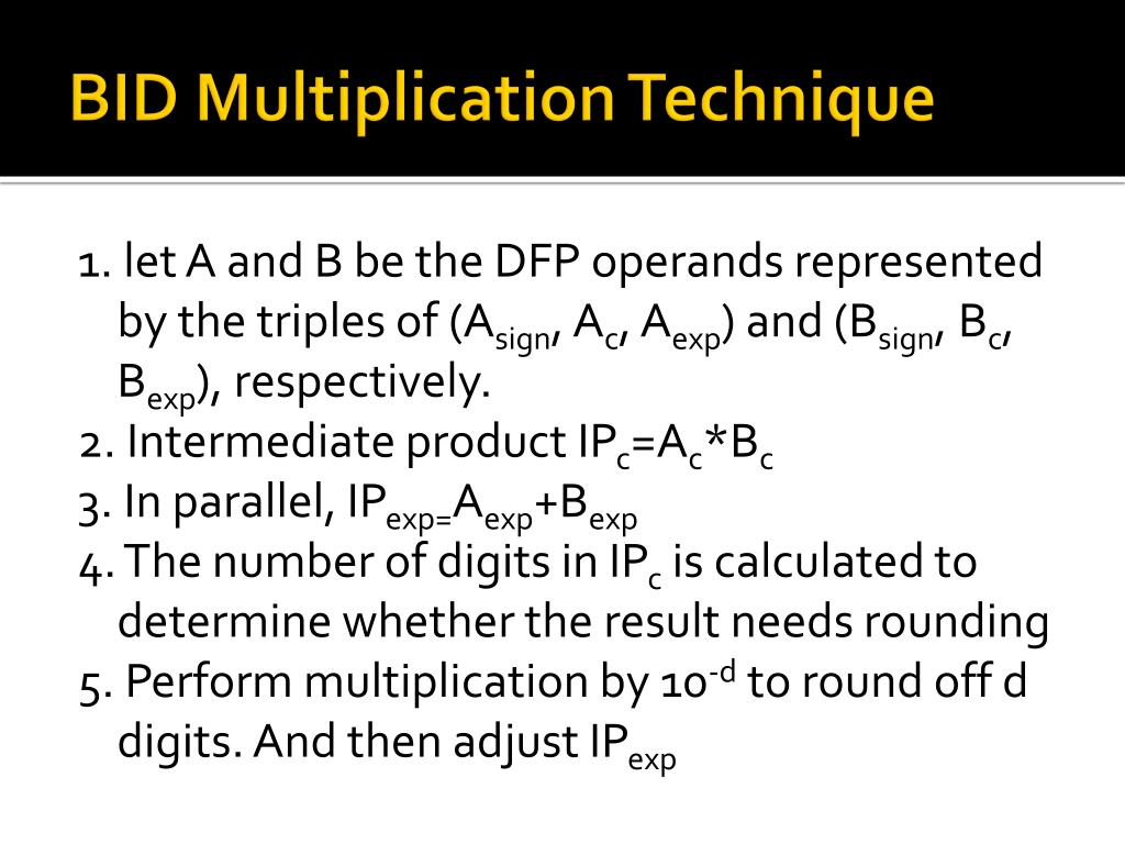 Ppt A Binary Integer Decimal Based Multiplier For Decimal Floating Point Arithmetic Powerpoint