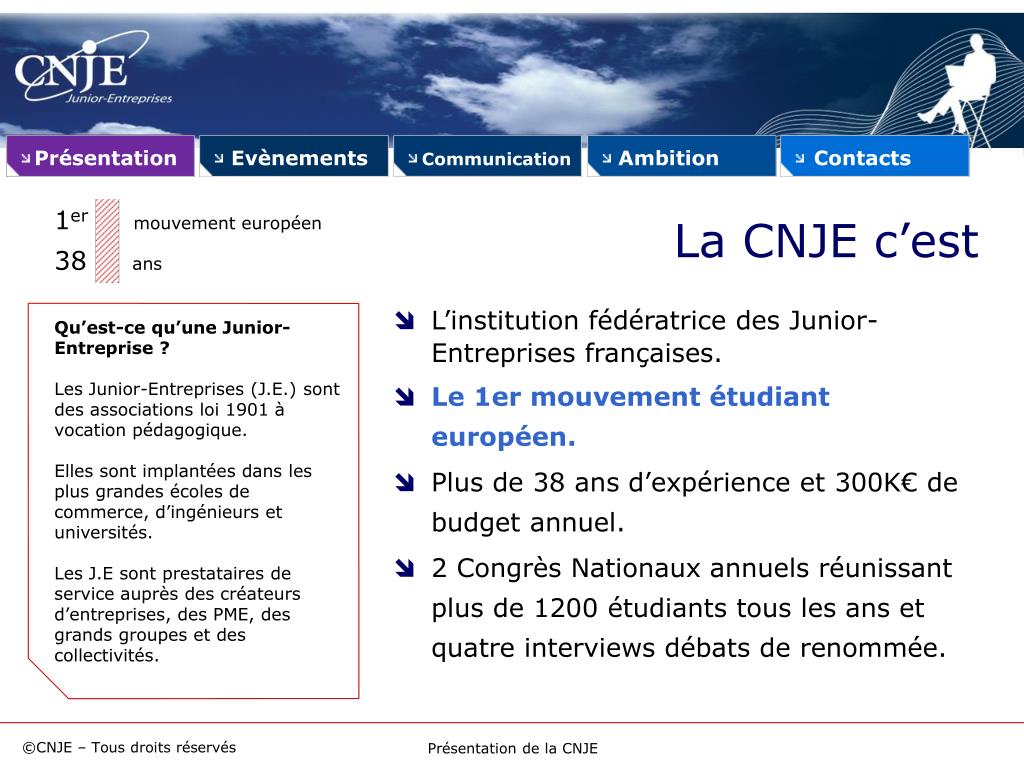 PPT - Confédération Nationale des Junior-Entreprises PowerPoint ...