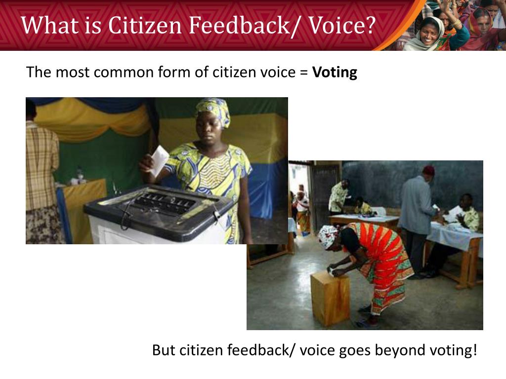 PPT - Listening to the Voices of Citizens Citizen Feedback through ICT ...