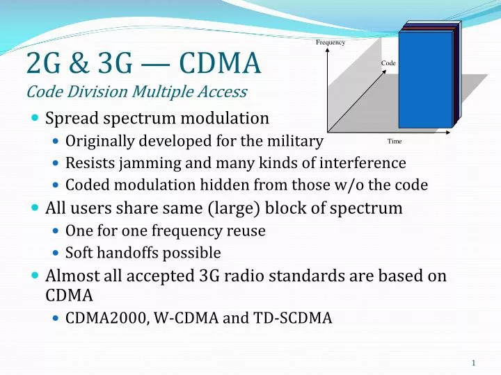 PPT - 2G & 3G — CDMA Code Division Multiple Access PowerPoint ...