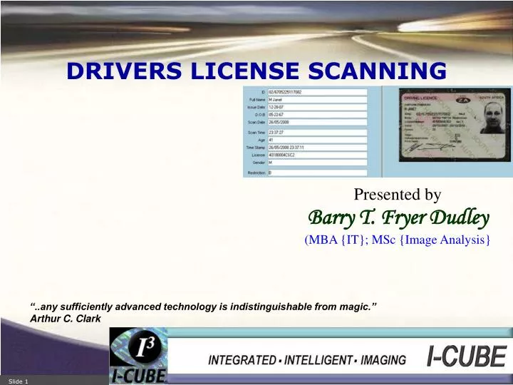 PPT - DRIVERS LICENSE SCANNING PowerPoint Presentation, free download ...