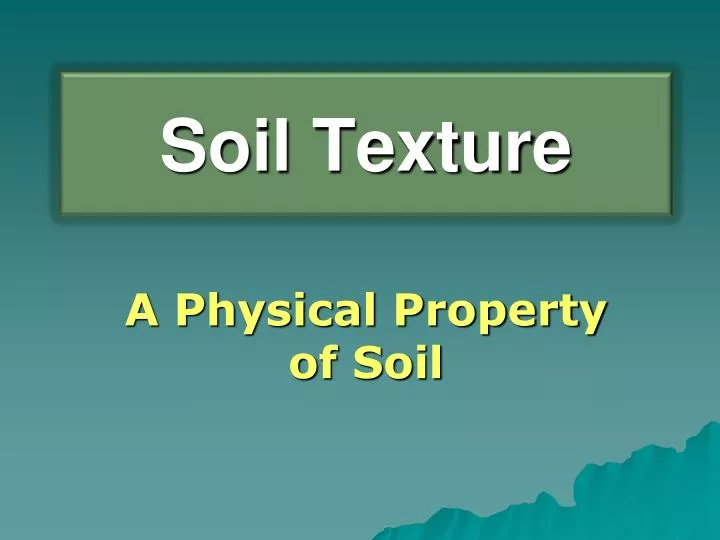 PPT - Soil Texture PowerPoint Presentation, free download - ID:2405403