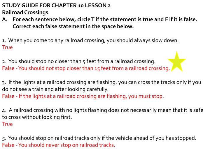 PPT - CHAPTER 10 Intersections STUDY GUIDE FOR CHAPTER 10 LESSON 1 Basic Intersections ...