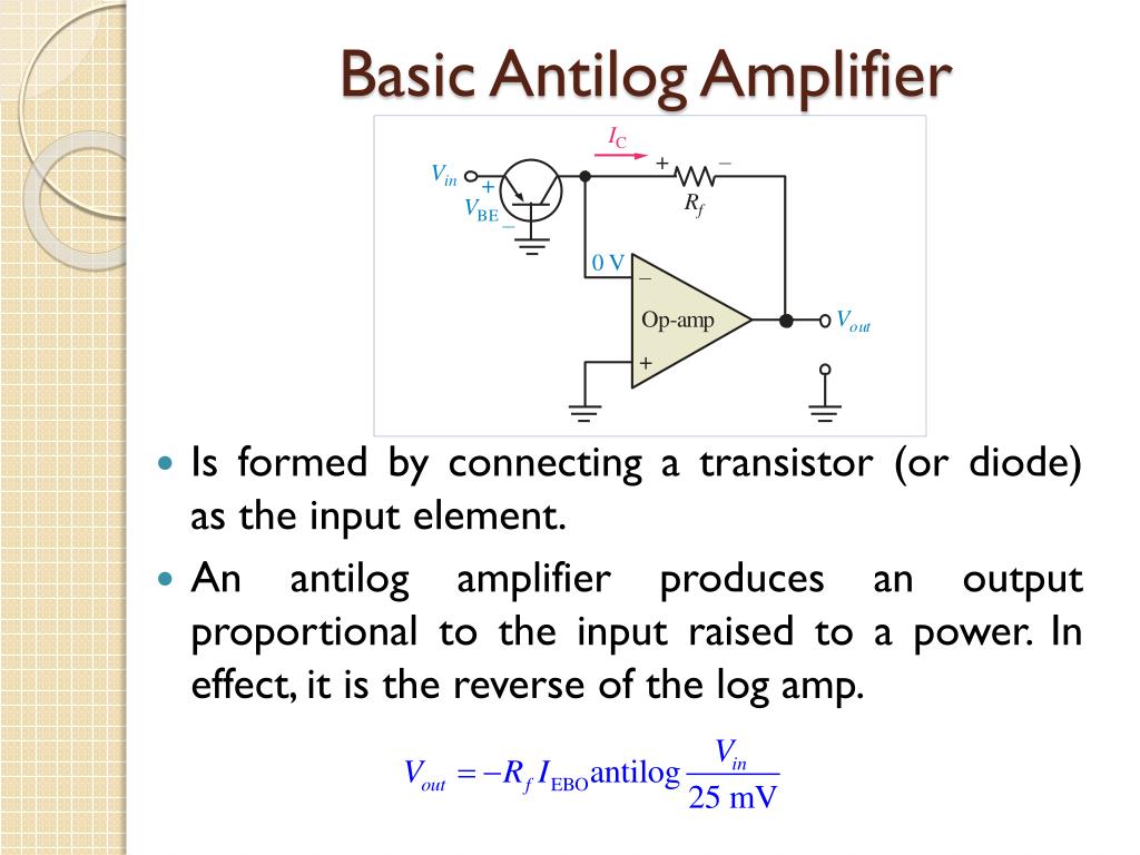 Log Amplifier Using Op Amp And Transistor at Charles Grabowski blog Log Amplifier Using Op Amp And Transistor at Charles Grabowski blog