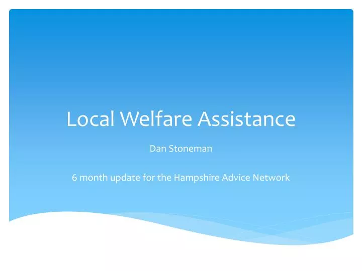 PPT - Local Welfare Assistance PowerPoint Presentation, free download ...