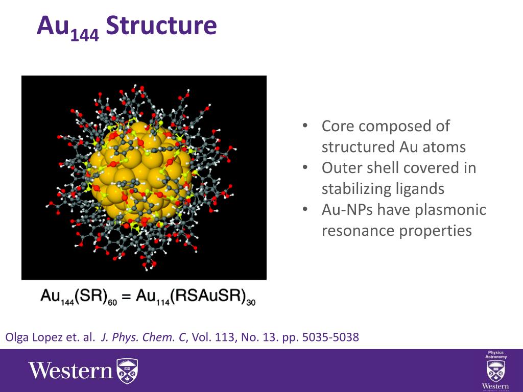 PPT - N ucleation of gold nanoparticles on graphene from Au 144 ...