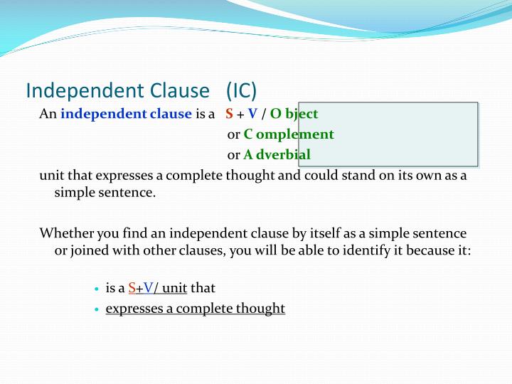 Independent Clause