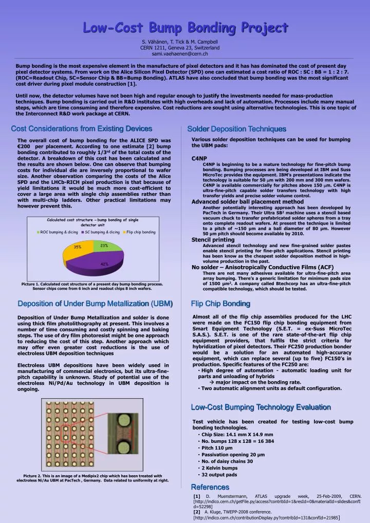 PPT - Low-Cost Bump Bonding Project PowerPoint Presentation, free ...
