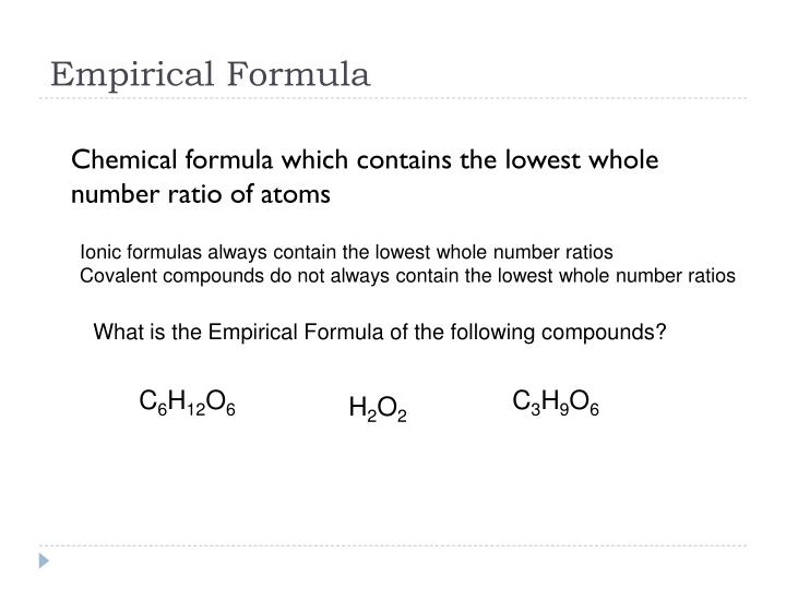 empirical formula of c6h12o6