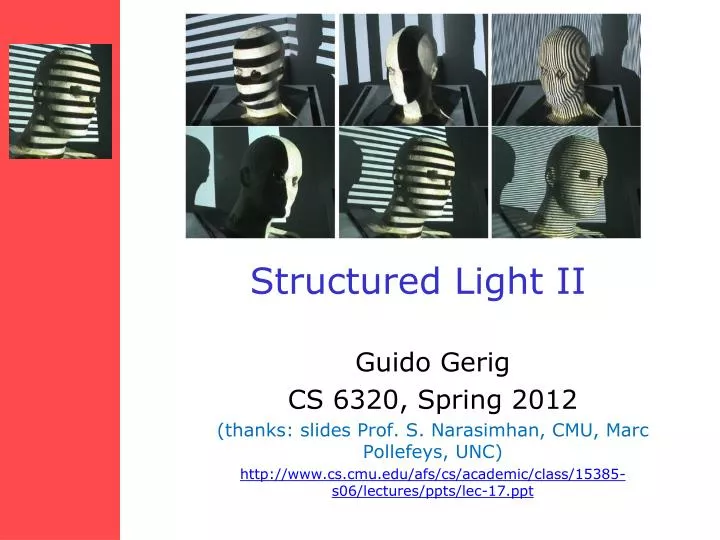 PPT - Structured Light II PowerPoint Presentation, free download - ID ...