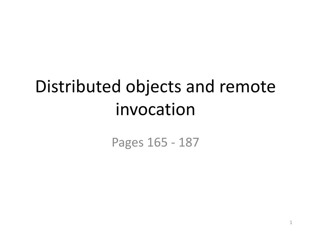 PPT - Distributed objects and remote invocation PowerPoint Presentation ... PPT - Distributed objects and remote invocation PowerPoint Presentation ...