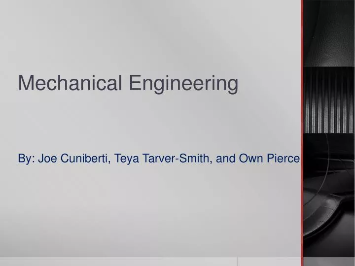 PPT - Mechanical Engineering PowerPoint Presentation, free download ...