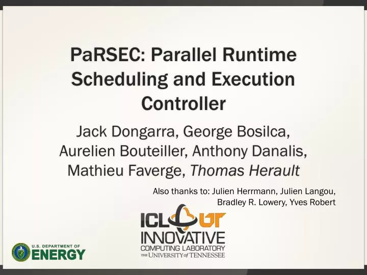Ppt Parsec Parallel Runtime Scheduling And Execution Controller