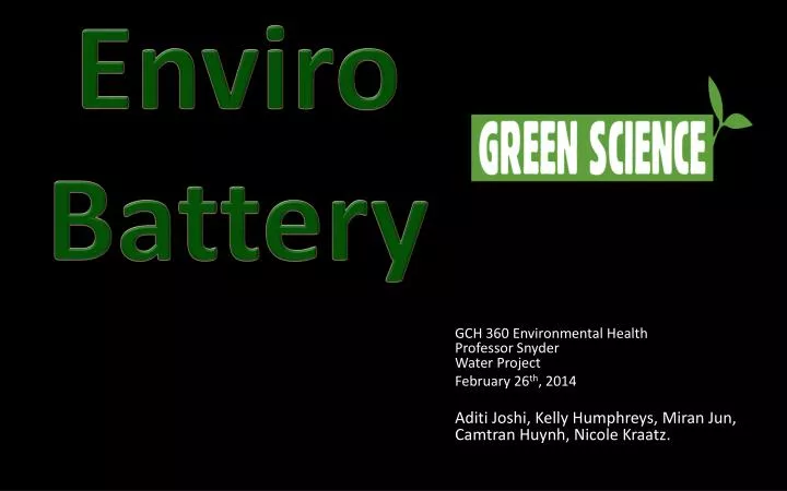 PPT - Enviro Battery PowerPoint Presentation, free download - ID:2406844
