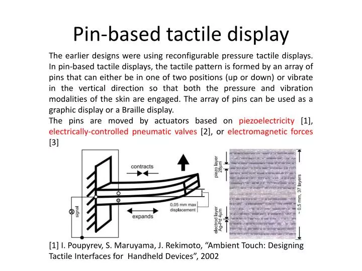 PPT - Pin-based tactile display PowerPoint Presentation, free download ...