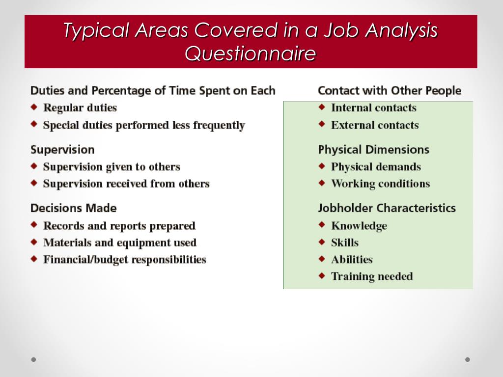 PPT - Job Analysis Understanding Jobs People Want PowerPoint ...