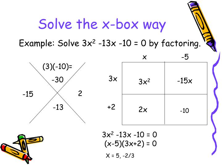 PPT - Solving Quadratic Equations by Factoring PowerPoint Presentation ...