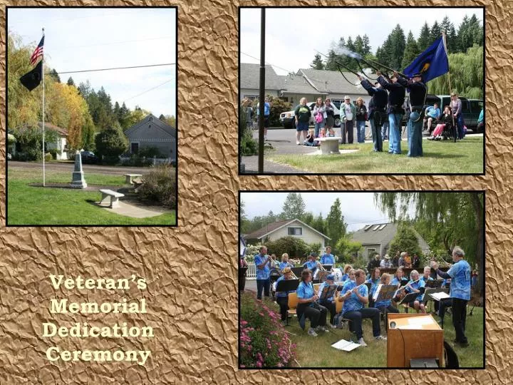 PPT - Veteran’s Memorial Dedication Ceremony PowerPoint Presentation ...