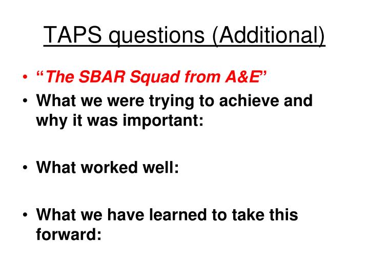 PPT - Improving handover in the ED setting “SBAR“ PowerPoint ...