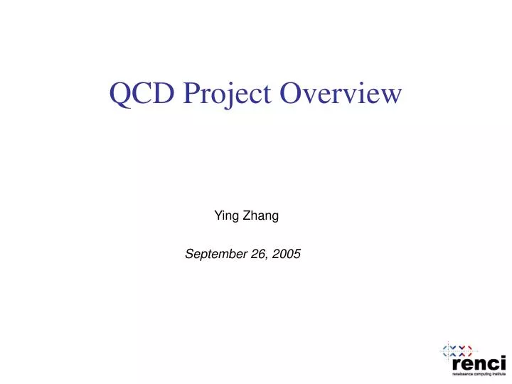 PPT - QCD Project Overview PowerPoint Presentation, free download - ID ...