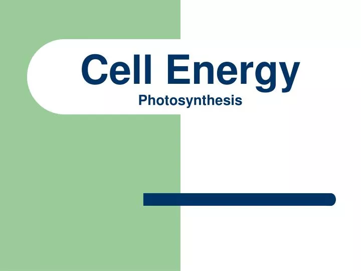 PPT - Cell Energy Photosynthesis PowerPoint Presentation, free download ...