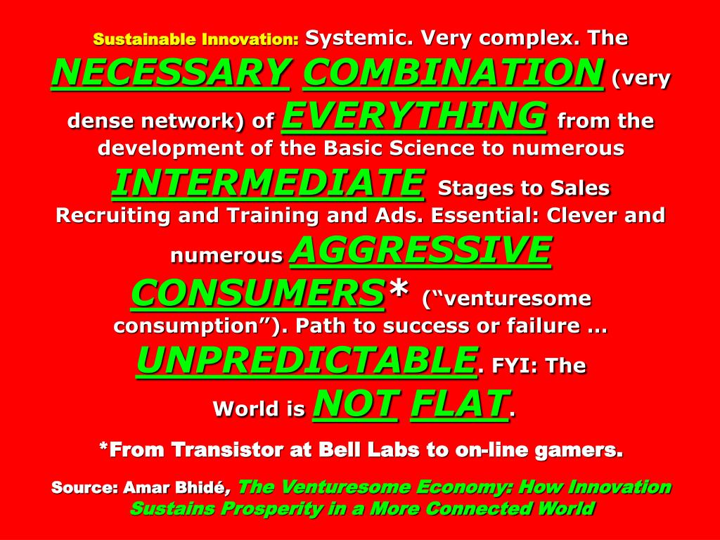 PPT - The Venturesome Economy: How Innovation Sustains Prosperity in a ...