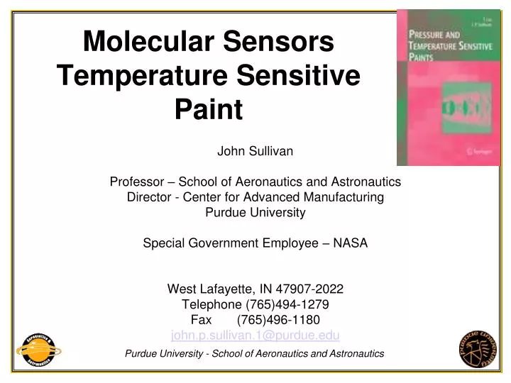 PPT - Molecular Sensors Temperature Sensitive Paint PowerPoint ...