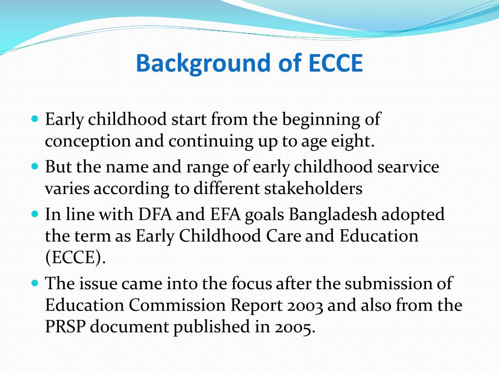 PPT - Early Childhood Education: Its status in Bangladesh PowerPoint ...