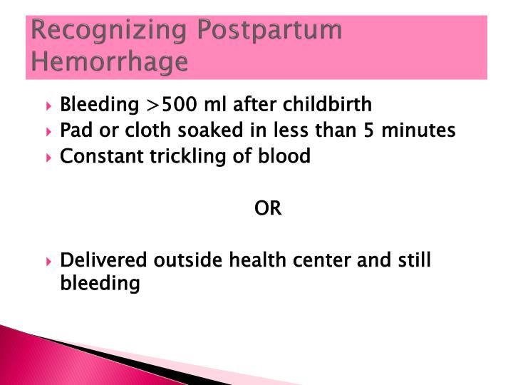 PPT - POSTPARTUM HEMORRHAGE PowerPoint Presentation - ID:2410715
