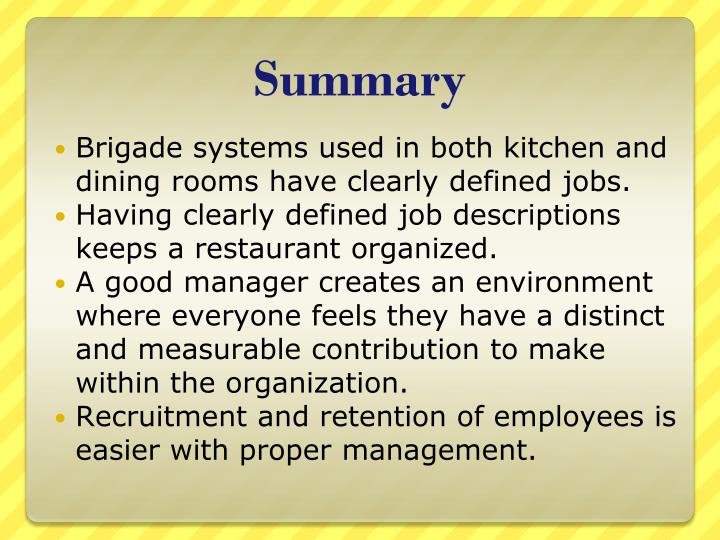 PPT - Kitchen Brigade System PowerPoint Presentation - ID:2410770