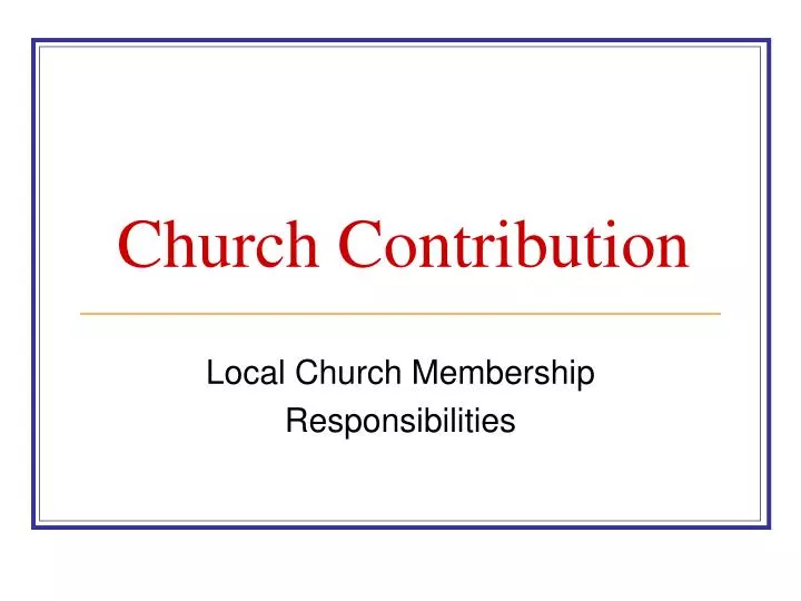 PPT - Church Contribution PowerPoint Presentation, free download - ID ...