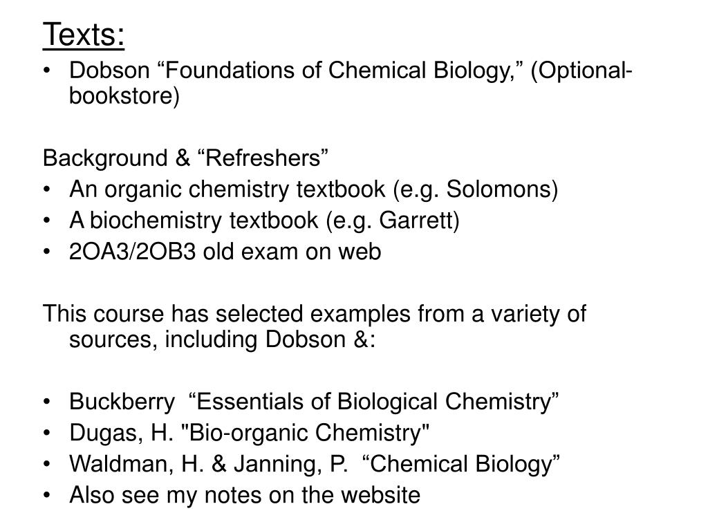PPT - Welcome to 3FF3! Bio-organic Chemistry PowerPoint Presentation ...