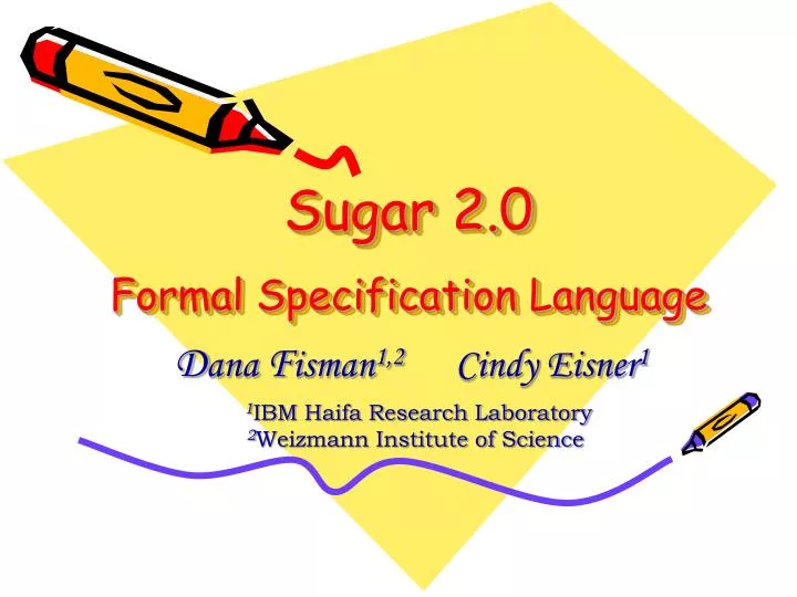 PPT - Sugar 2.0 Formal Specification Language PowerPoint Presentation ...