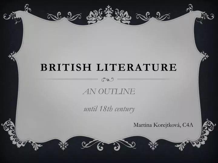 PPT - British literature PowerPoint Presentation, free download - ID ...
