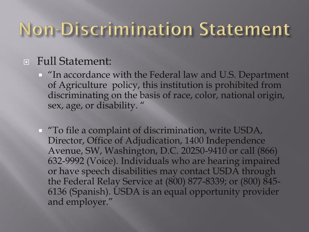 PPT - The emergency food Assistance program (TEFAP) Agency Civil Rights ...