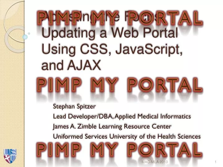 Ppt Adjusting The Focus Updating A Web Portal Using Css Javascript And Ajax Powerpoint