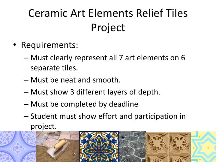 PPT - Ceramic Art Elements Relief Tiles Project PowerPoint Presentation ...