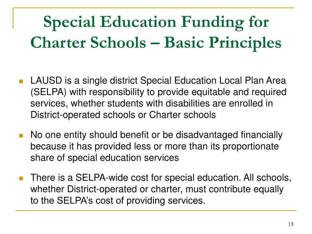 PPT - Special Education and the Charter Schools PowerPoint Presentation ...