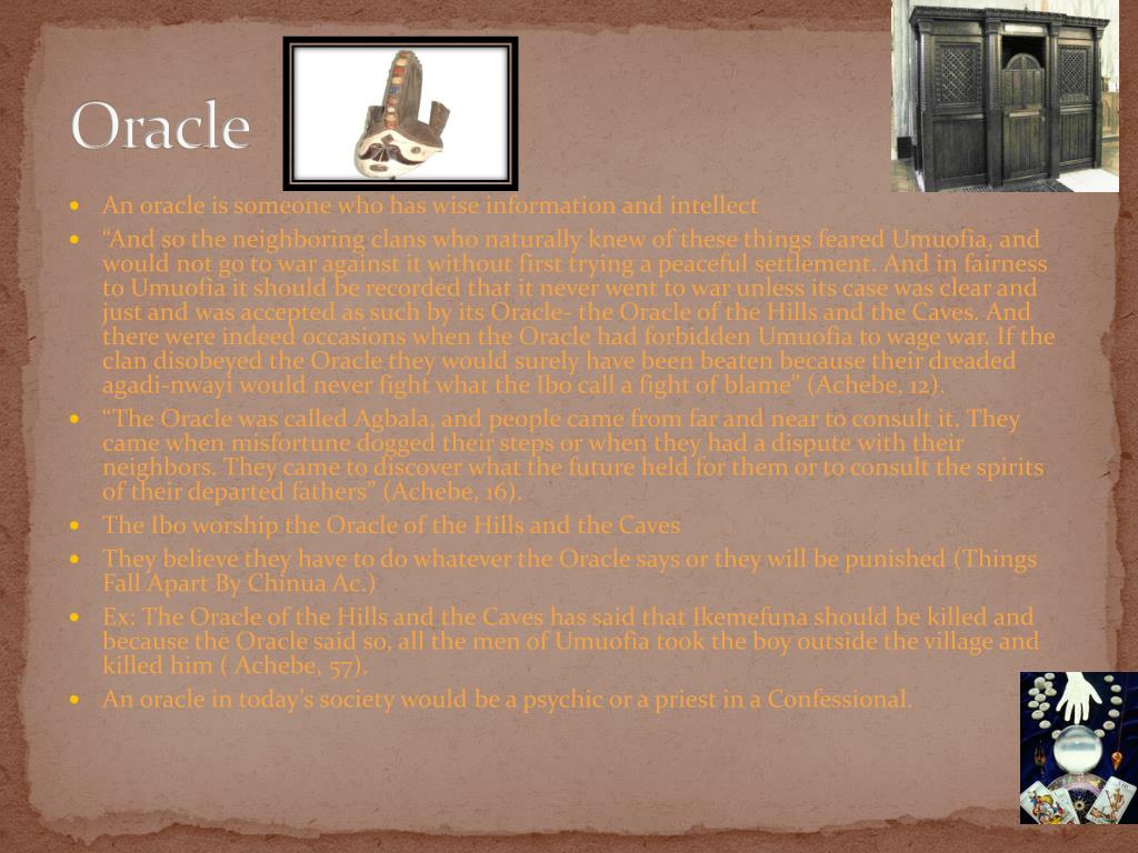 PPT - Ibo Religion, Chi, Superstitions, Agbala, Oracle, and Sacrifices ...