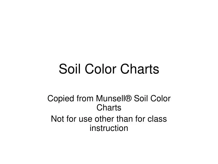 PPT - Soil Color Charts PowerPoint Presentation, free download - ID:2412974