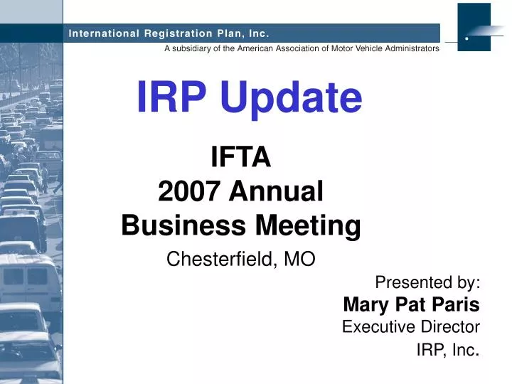 PPT - IRP Update PowerPoint Presentation, free download - ID:2413483