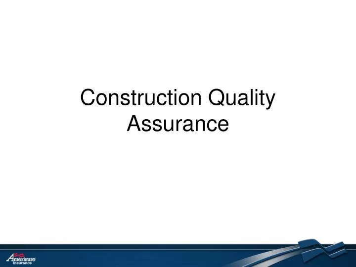 PPT - Construction Quality Assurance PowerPoint Presentation, free ...