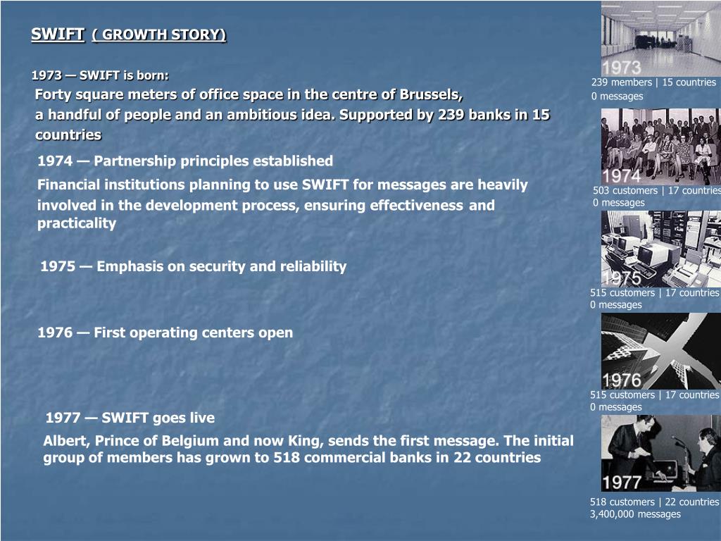 PPT - SWIFT ( SOCIETY FOR WORLDWIDE INTERBANK FINANCIAL ...