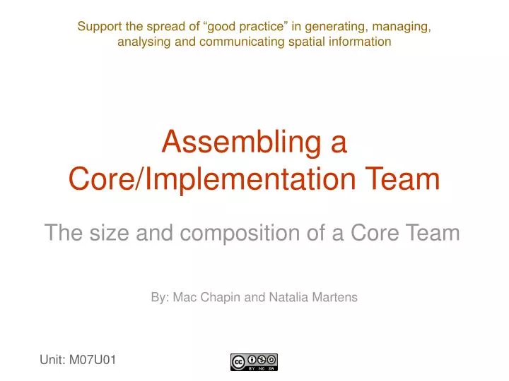 PPT - Assembling a Core/Implementation Team PowerPoint Presentation ...